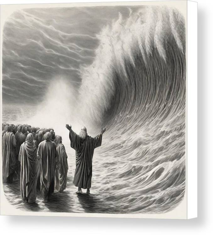 HOW TO DRAW: MOSES PARTING THE RED SEA – HEART4ART.LIVE